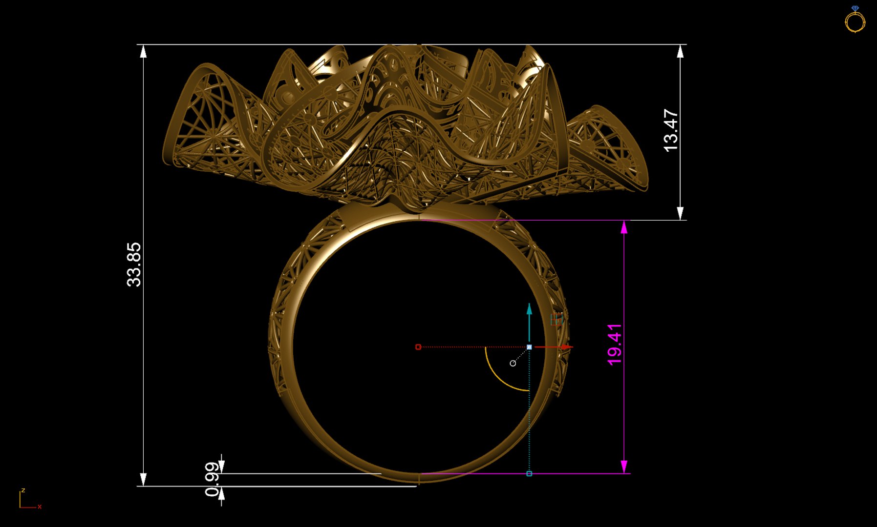 Gold ring 3D model - TurboSquid 1698733