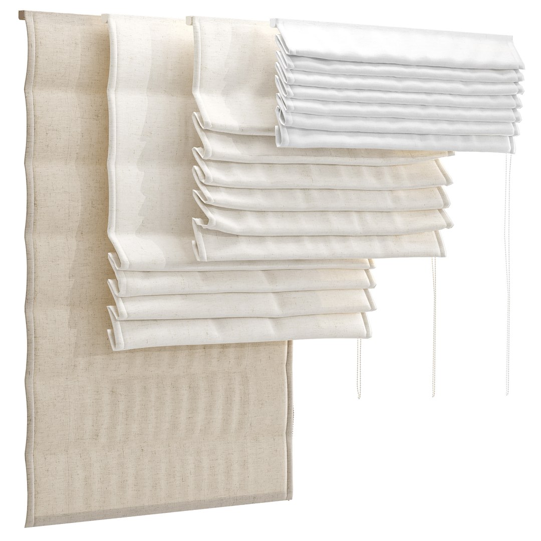 Roman Blinds Set 02 3D Model - TurboSquid 2236851