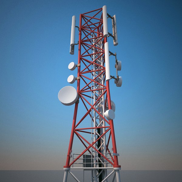 3d 3ds telecommunication tower v6