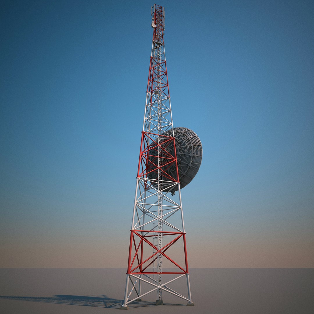 3d 3ds Telecommunication Tower V6