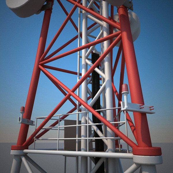 3d 3ds telecommunication tower v6