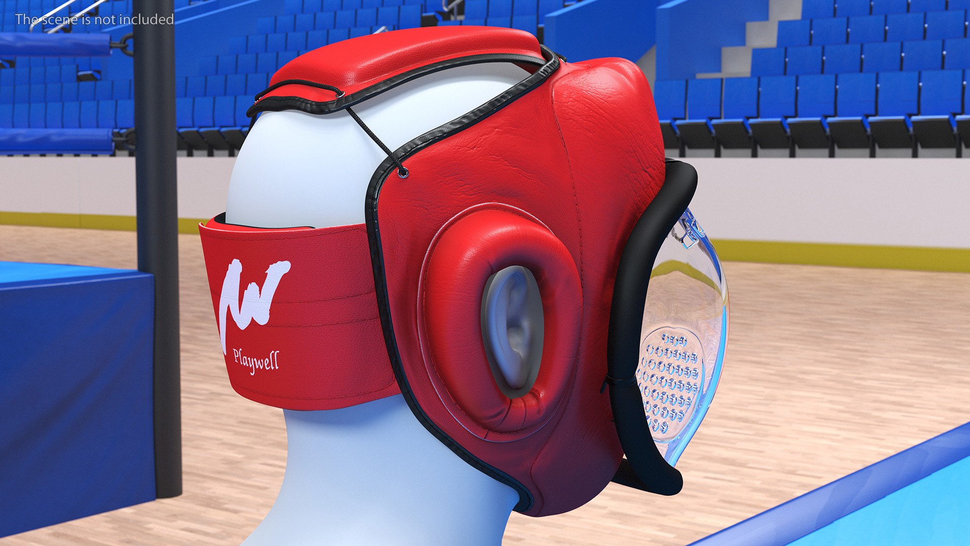 Kudo Hedgear Playwell Red On Mannequin Head 3D Model - TurboSquid 2188783