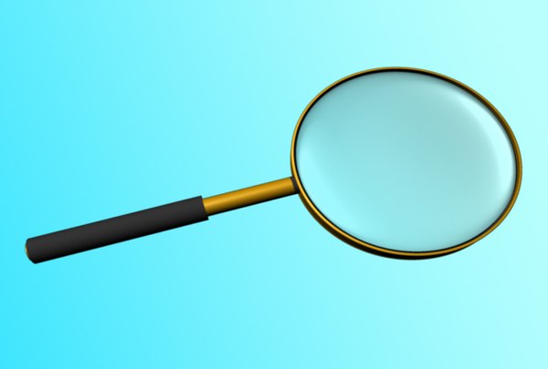 3D Maya magnifying glass lens