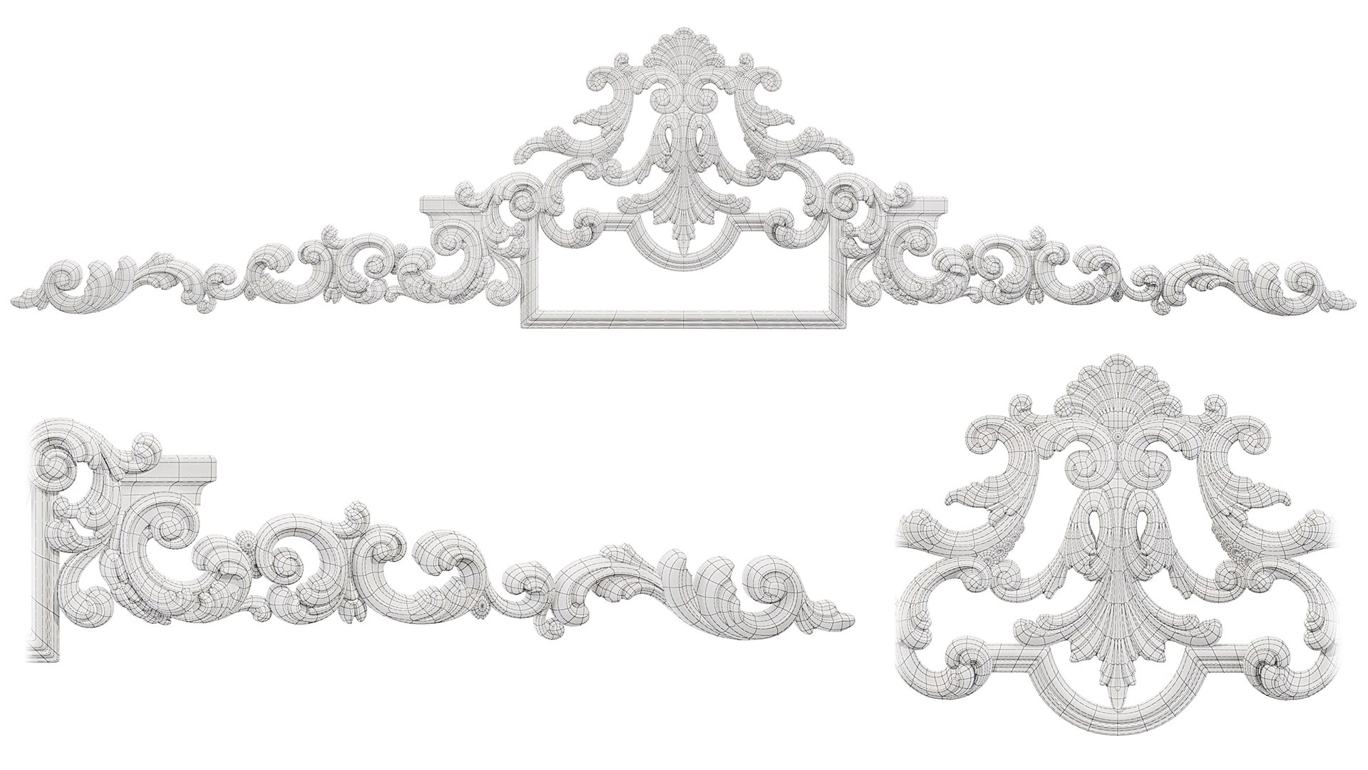 Classic carved 221 3D model - TurboSquid 2065283