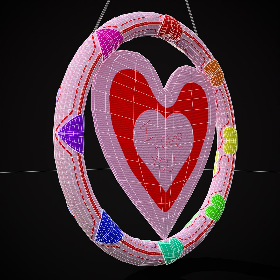 Valentines Hanging Heart 3D - TurboSquid 2028237