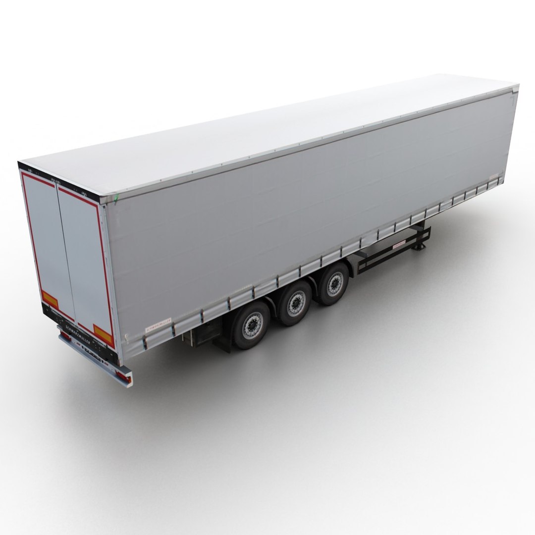 Cargo Box Tent Trailer 3d Model