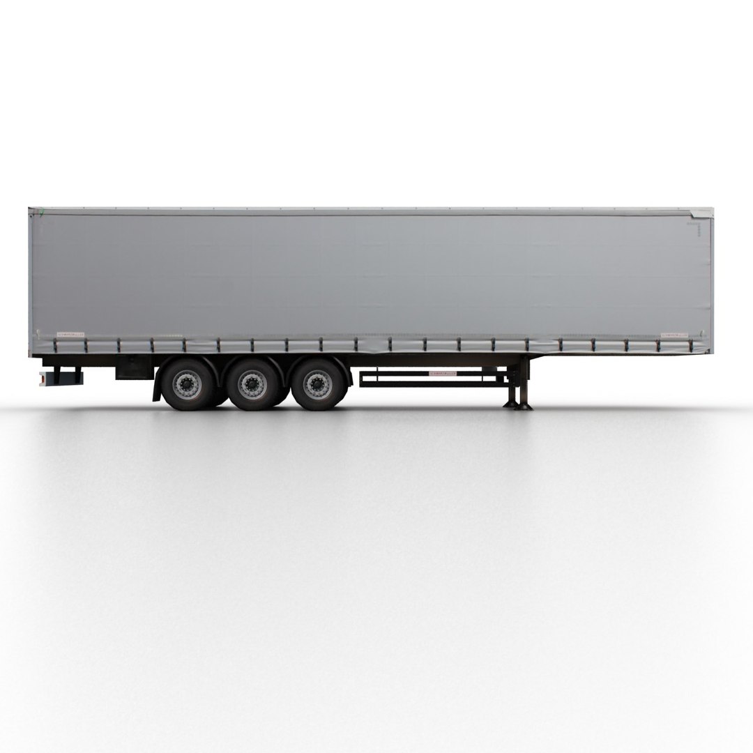 Cargo Box Tent Trailer 3d Model