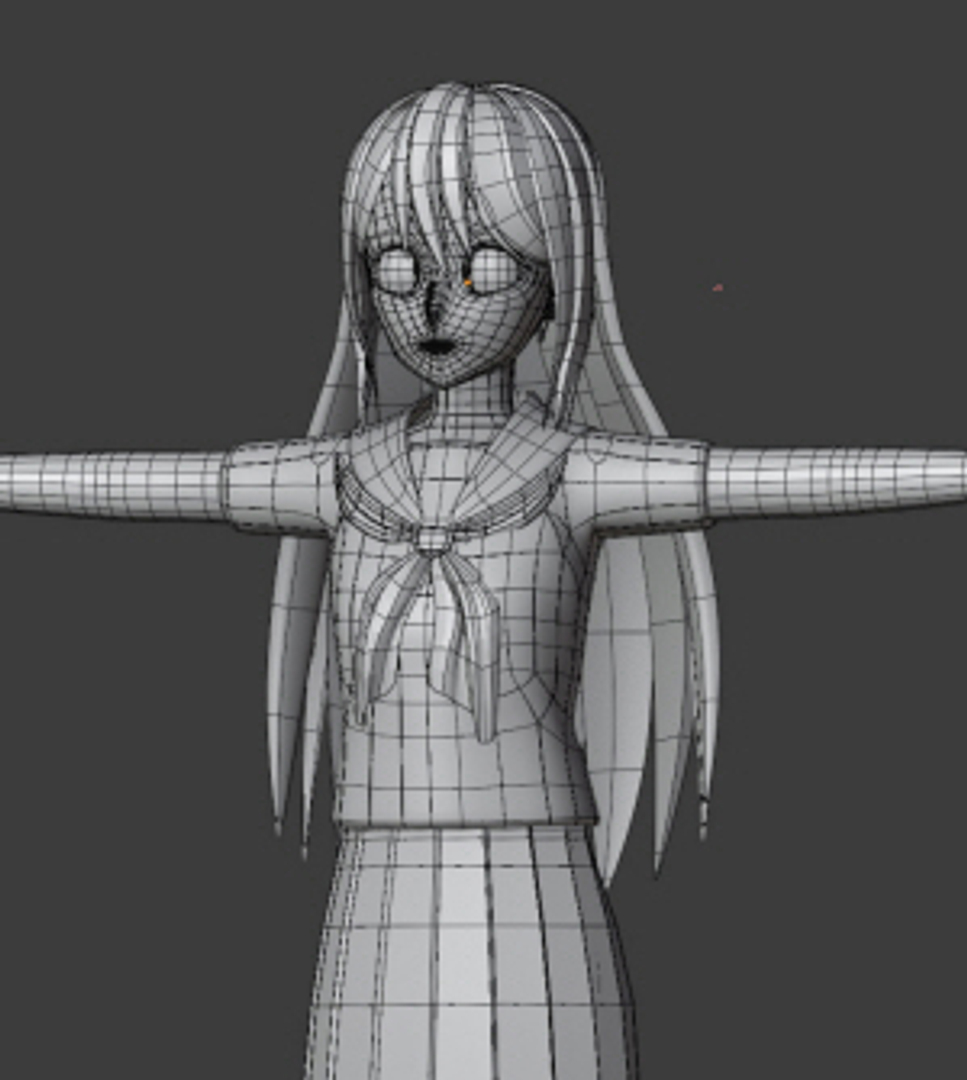 3D ANIME GIRL BLENDER model - TurboSquid 1750722