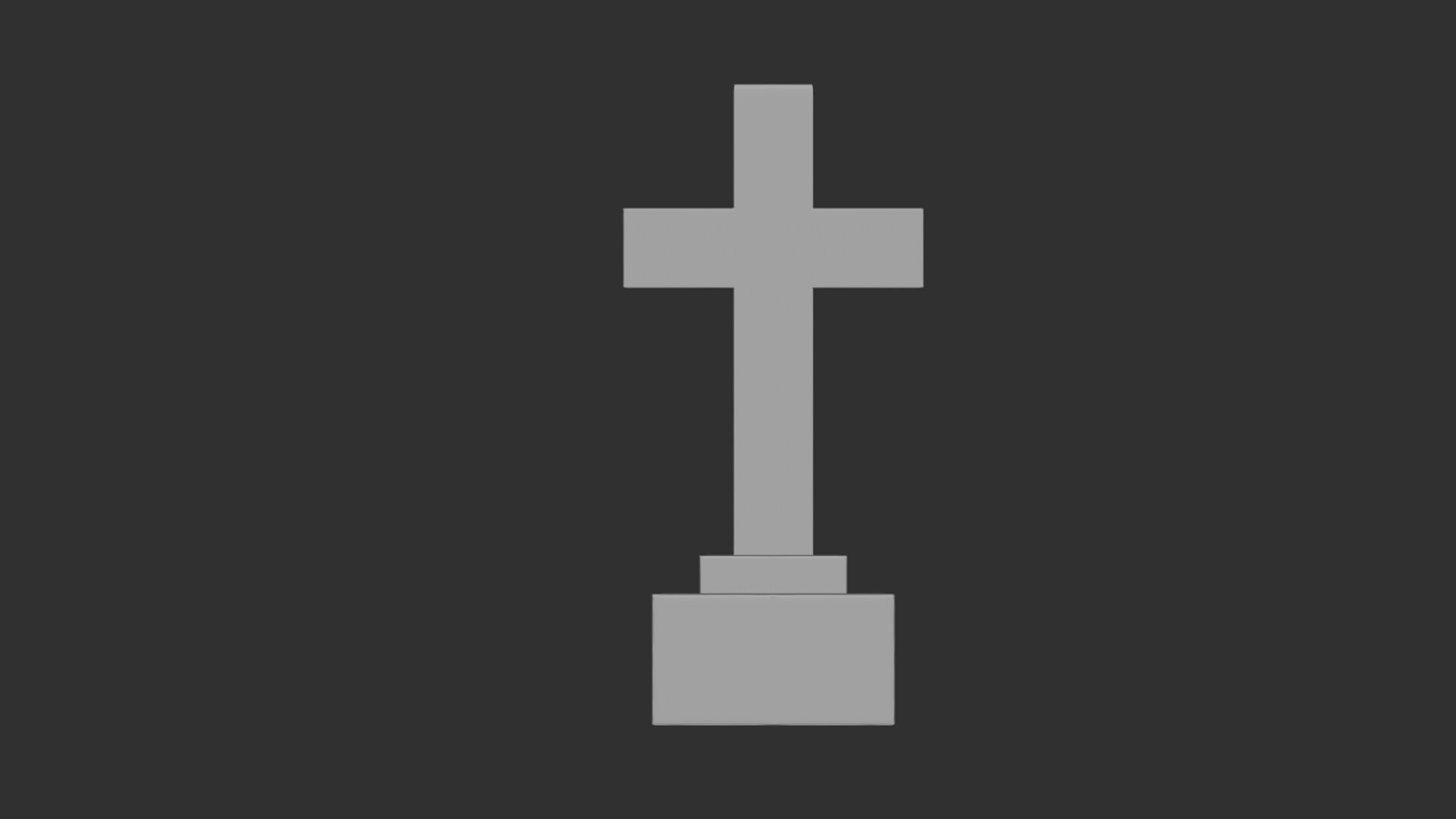 3D Cross Gravestone 02 - TurboSquid 2105765