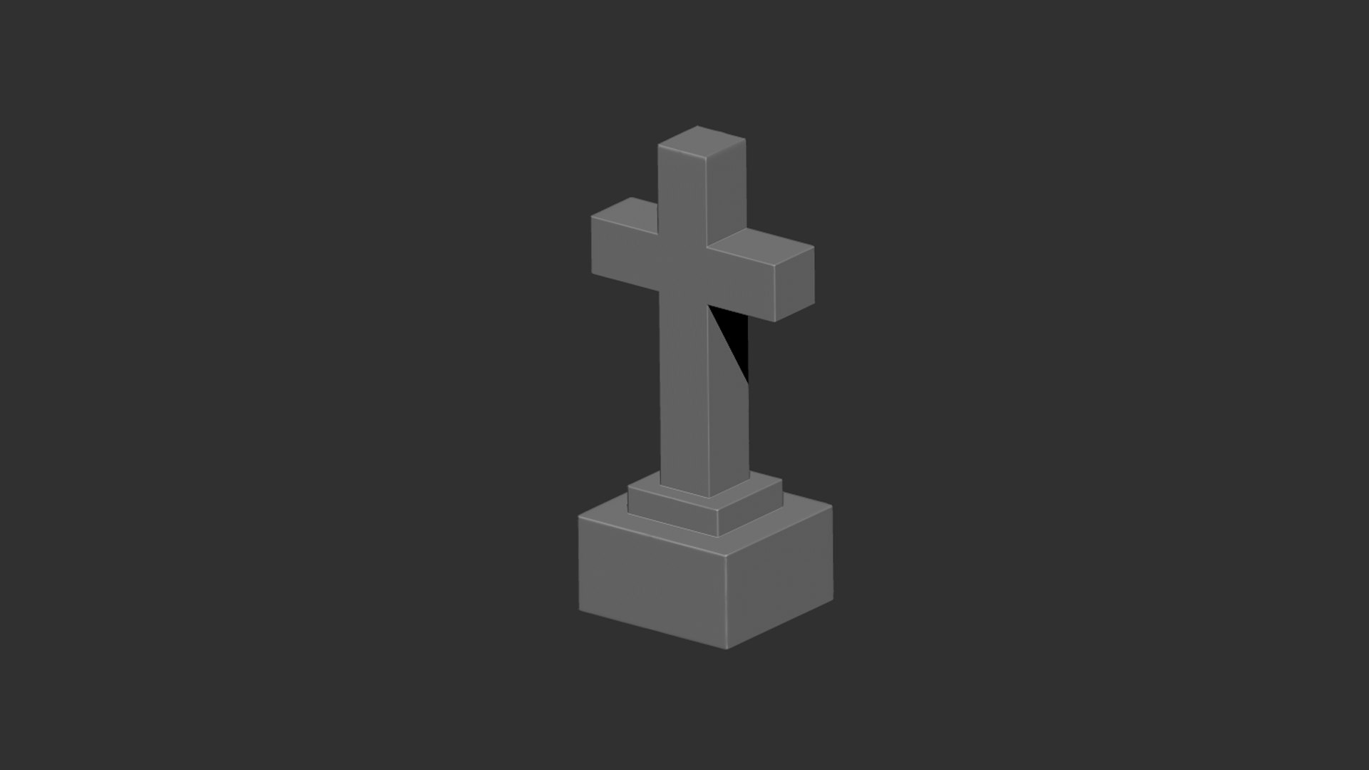 3D Cross Gravestone 02 - TurboSquid 2105765