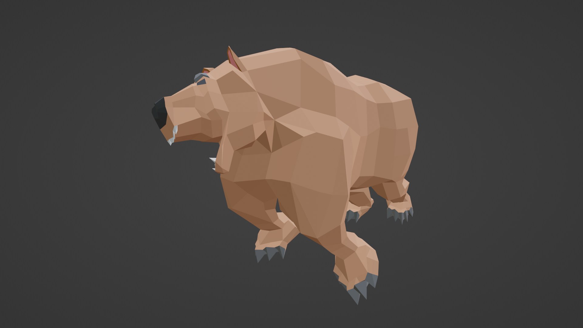 LOW POLY Bear - ANIMATED 3D Model - TurboSquid 2146530
