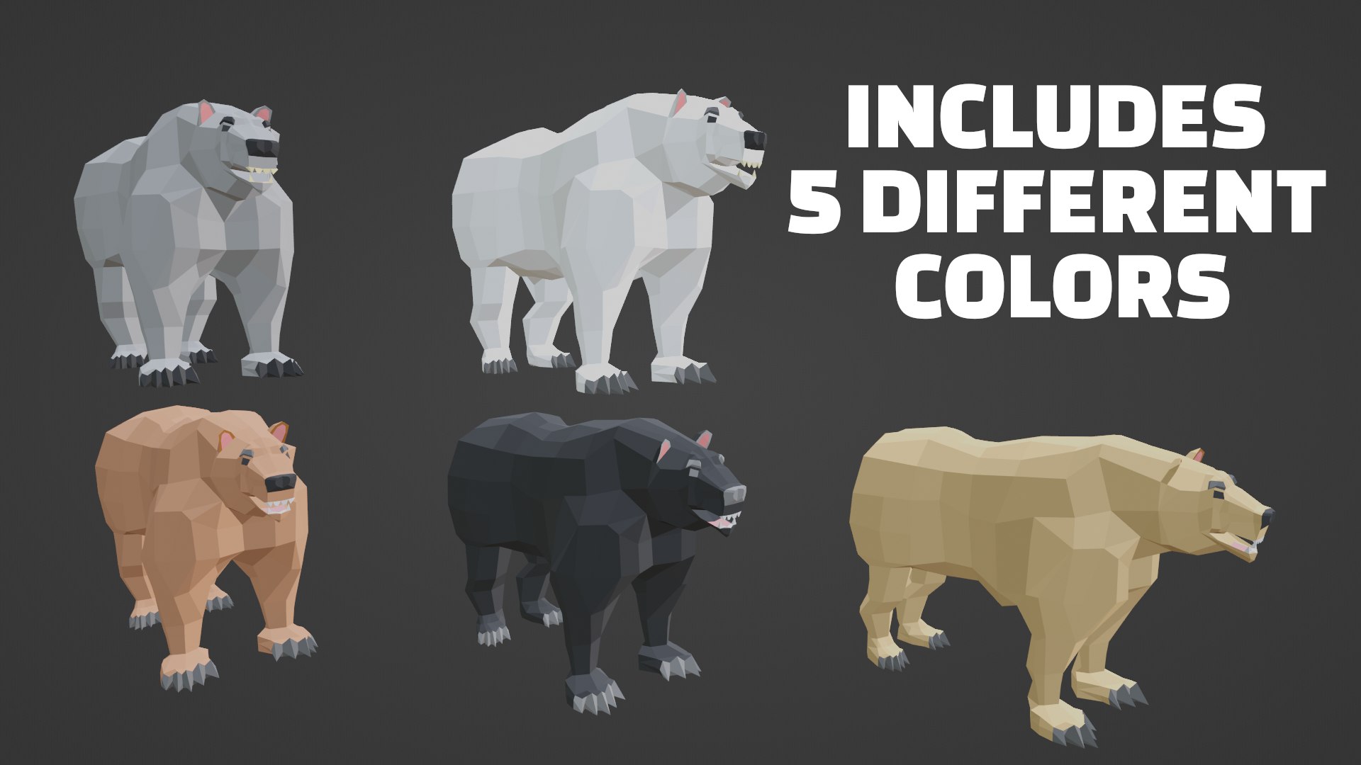 LOW POLY Bear - ANIMATED 3D model - TurboSquid 2146530