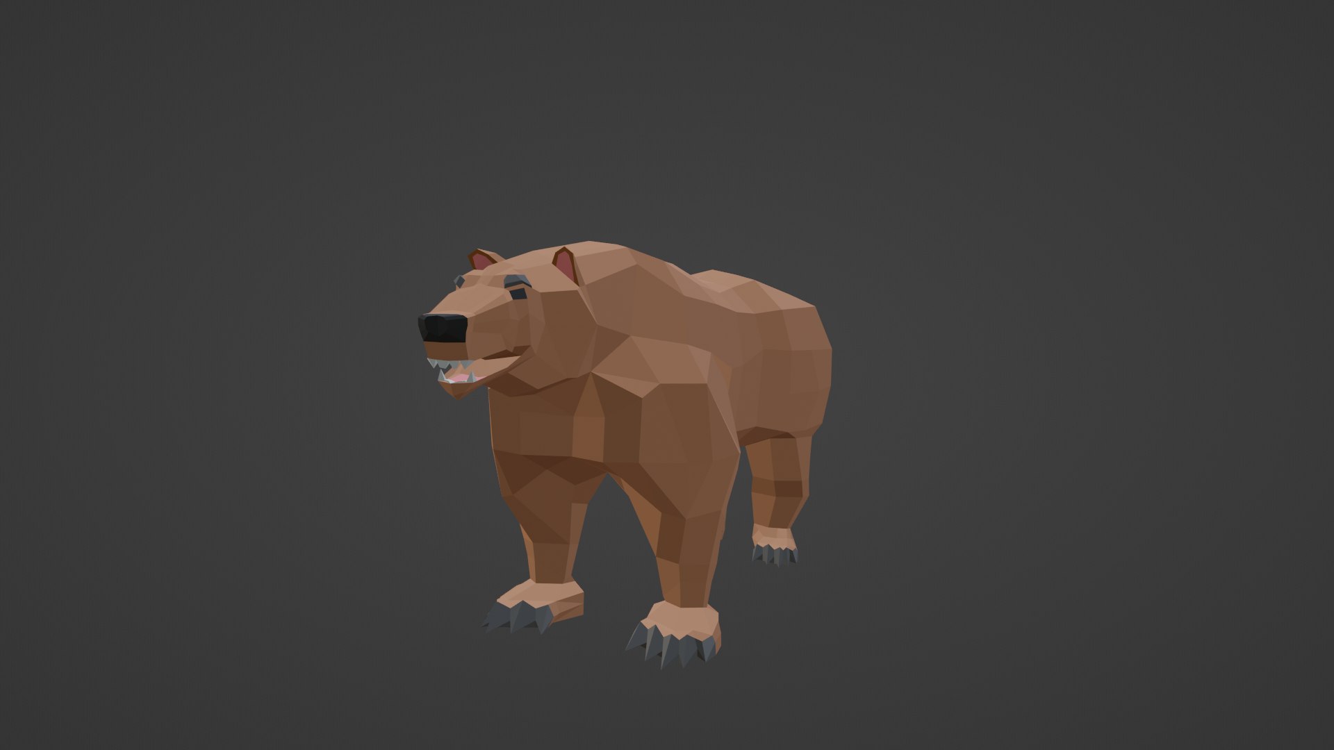 LOW POLY Bear - ANIMATED 3D Model - TurboSquid 2146530