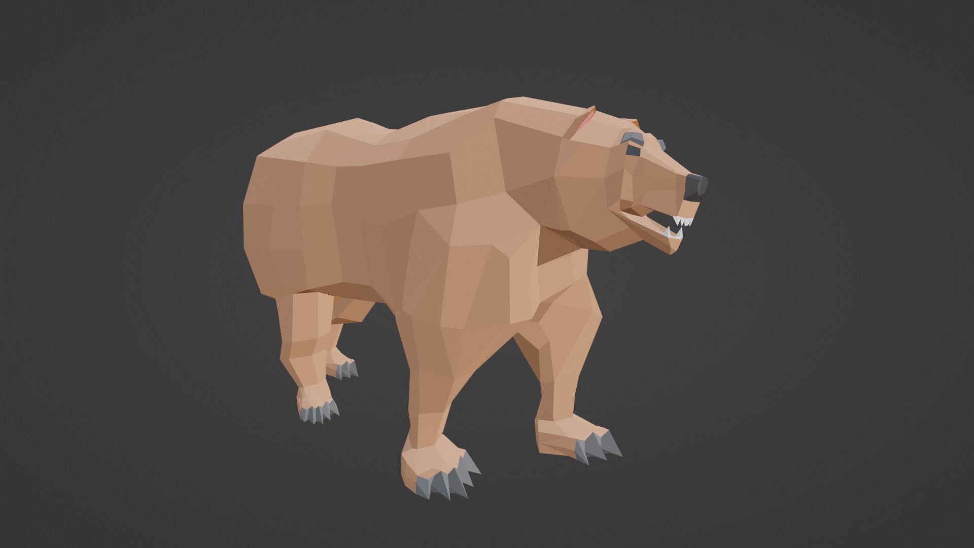 LOW POLY Bear - ANIMATED 3D Model - TurboSquid 2146530