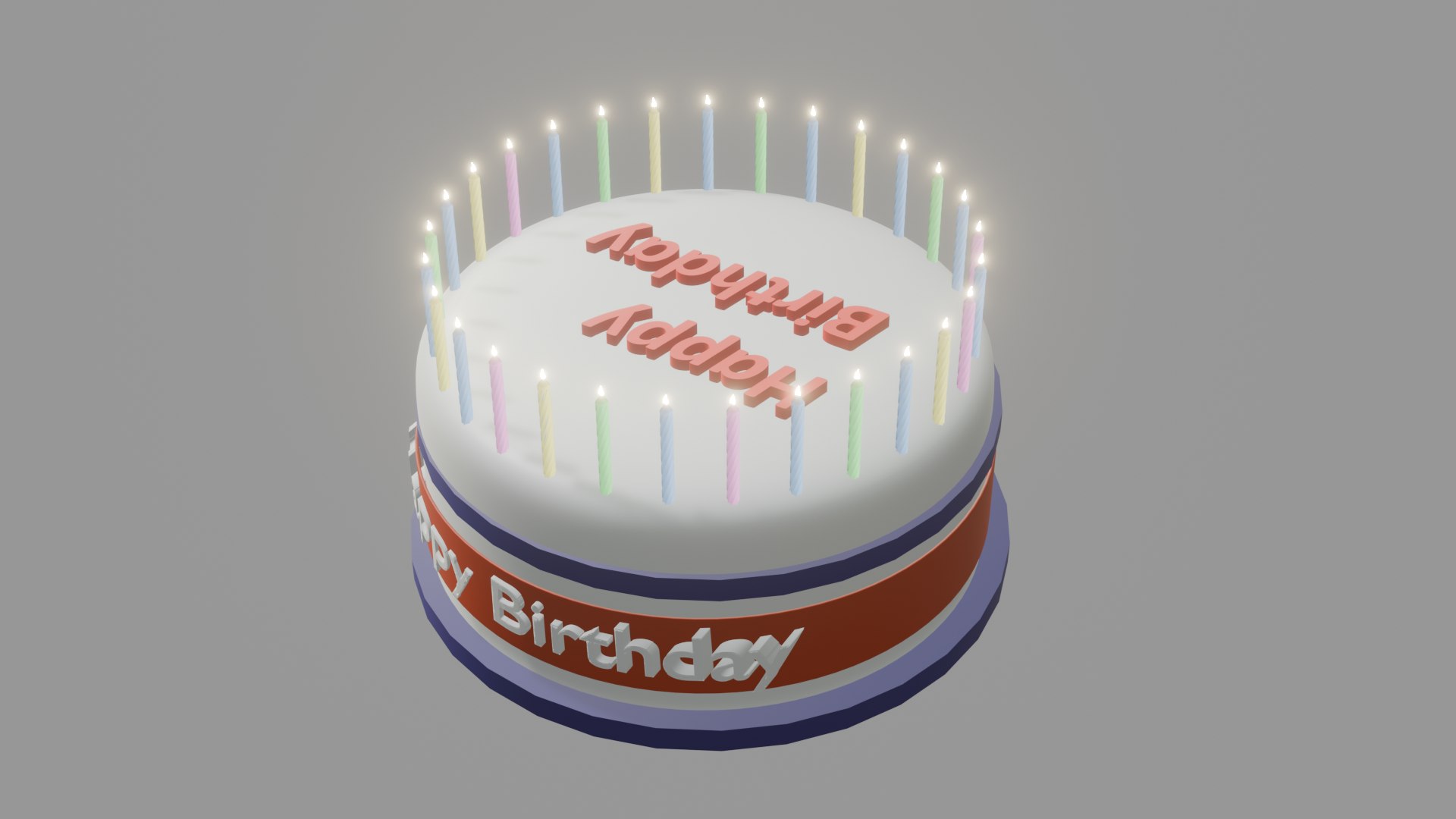 3D Happy Birthday Cake Model - TurboSquid 2222310