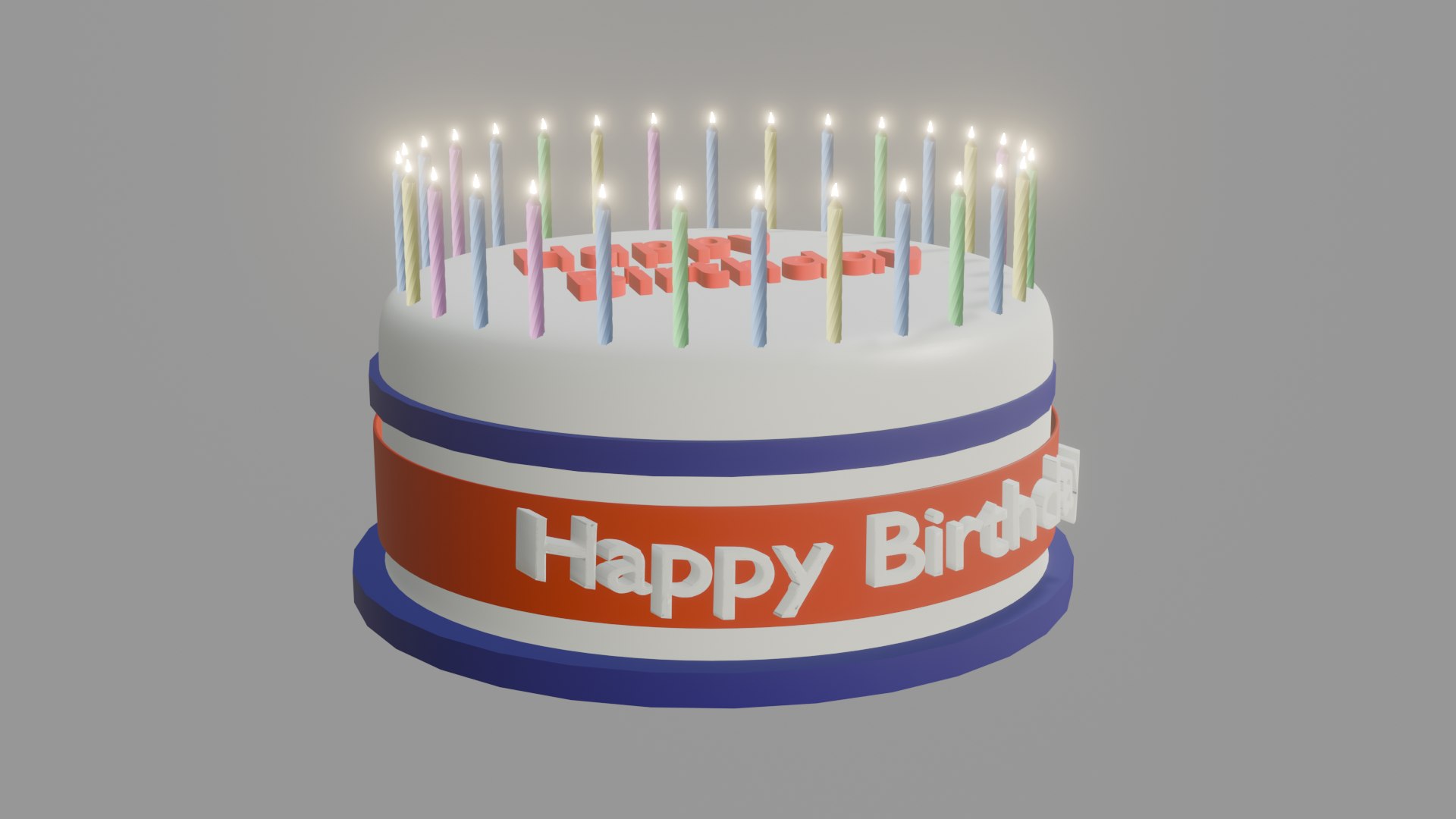 3D Happy Birthday Cake Model - TurboSquid 2222310