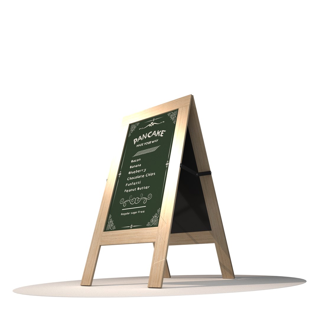 3D Wooden Menu Board Collection - TurboSquid 1969278