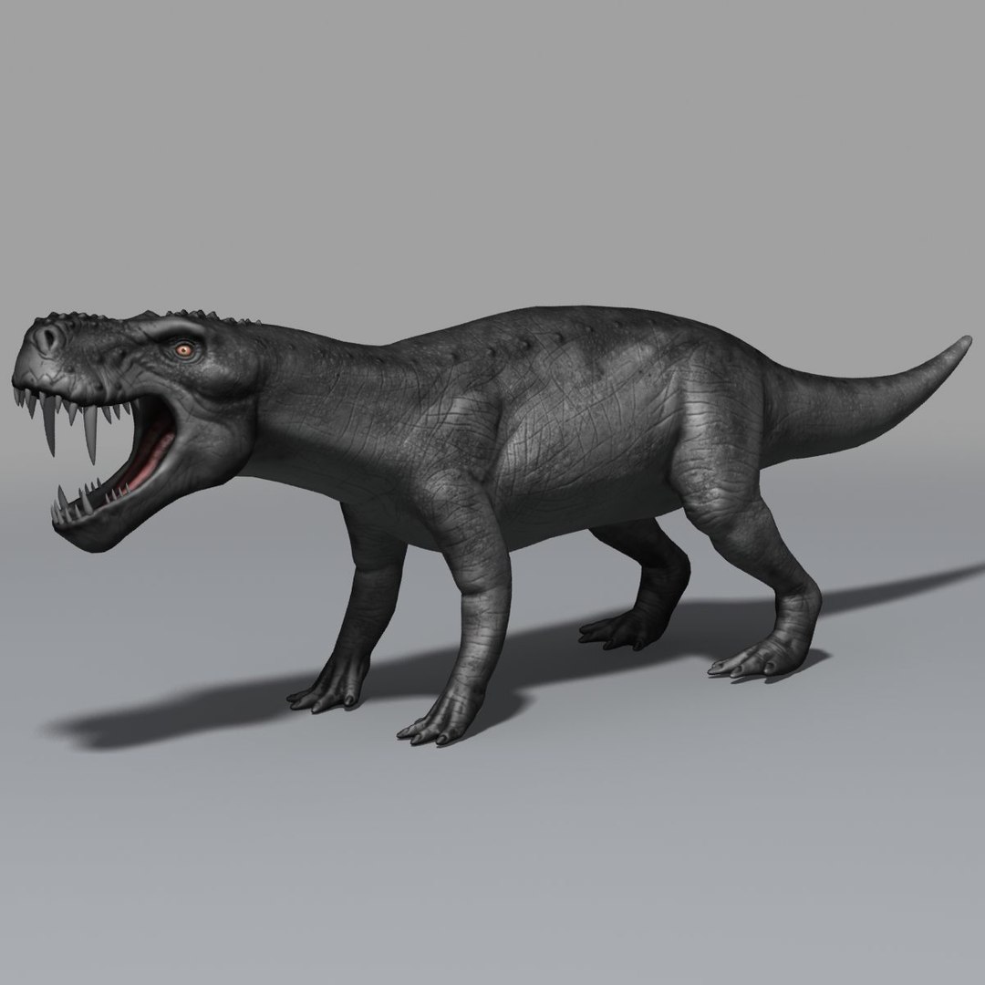 3d Dinosaurs Gorgonops Model