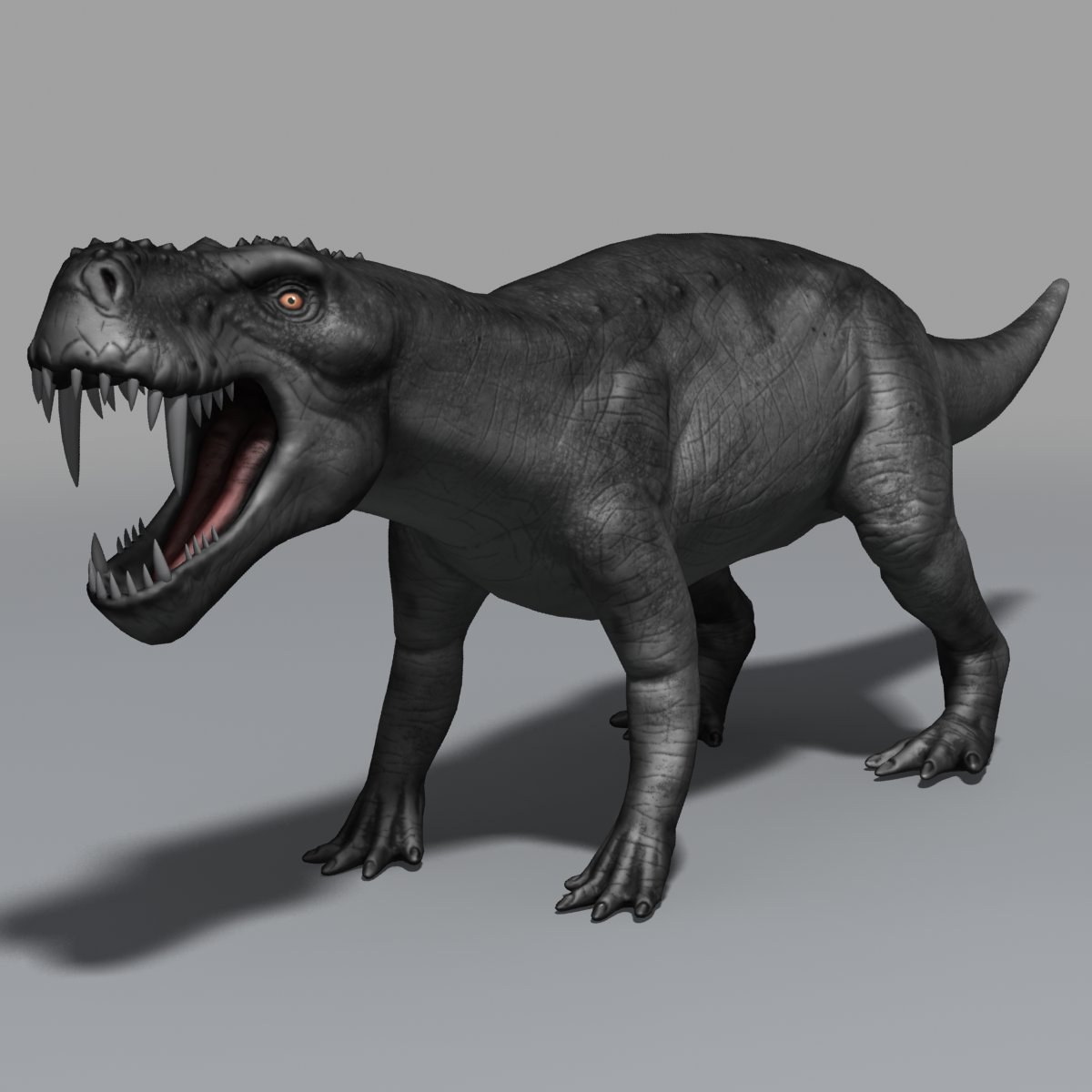 3d dinosaurs gorgonops model