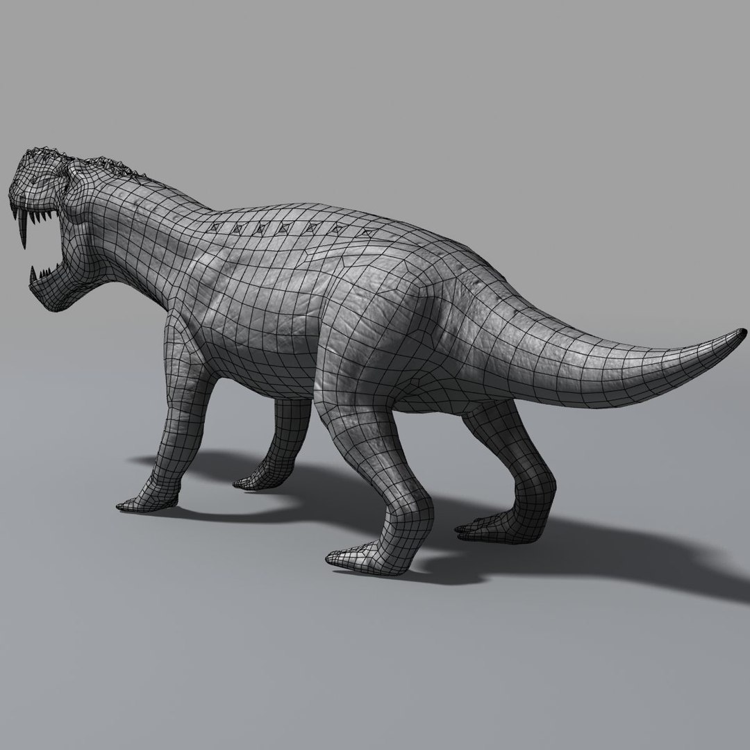3d Dinosaurs Gorgonops Model