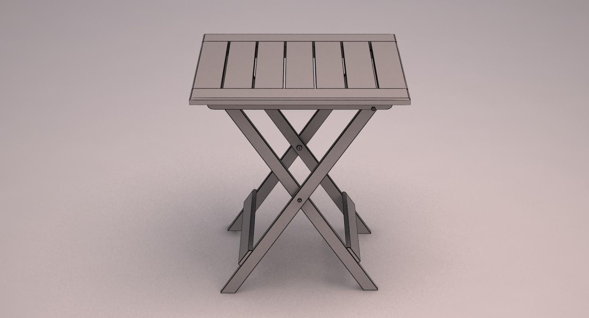 Folding Table 3D Model - TurboSquid 1346029