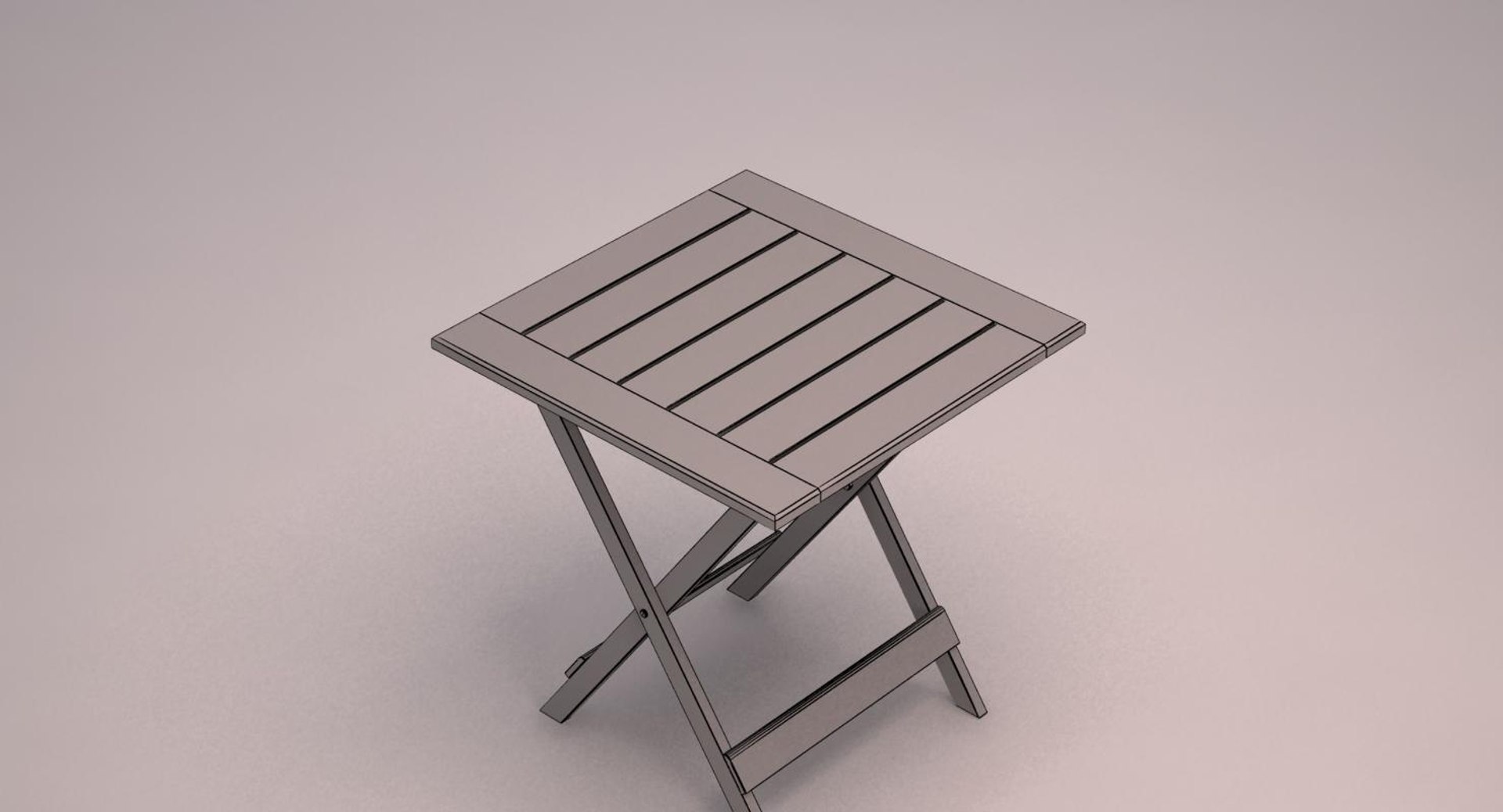 Folding Table 3D Model - TurboSquid 1346029