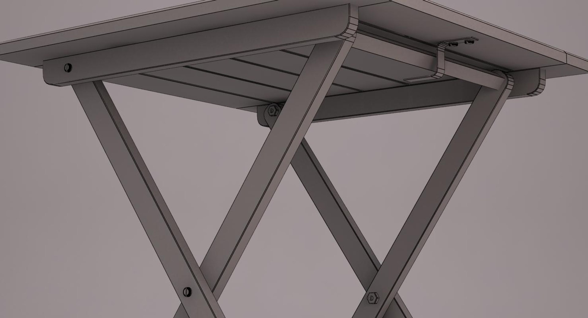 Folding Table 3D Model - TurboSquid 1346029