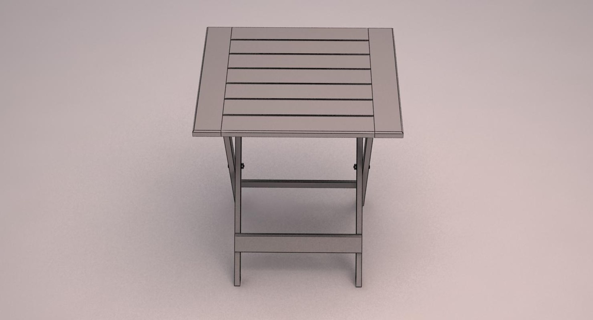 Folding Table 3D Model - TurboSquid 1346029