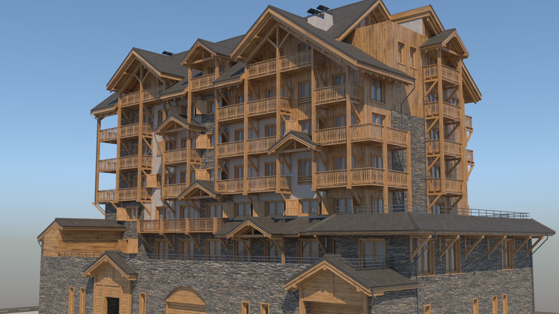 Chalet House Cottage 3D Model - TurboSquid 1592728