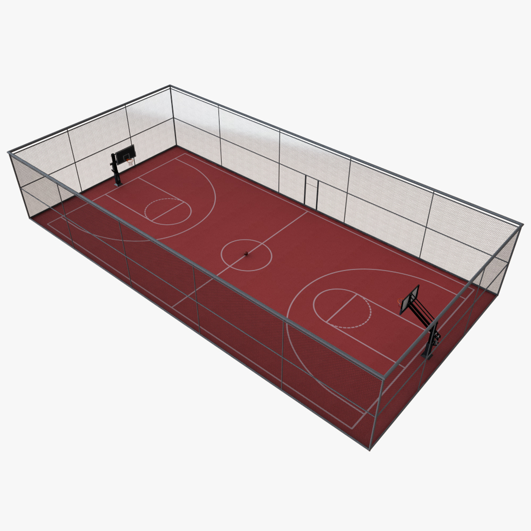 3d basketball court model