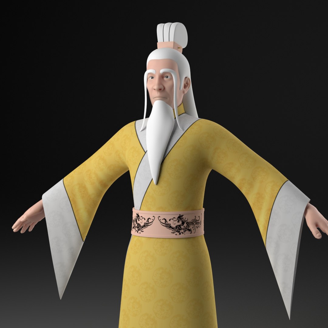 Old Taoist Priest Immortal Celestial Being God Taoism Chinese 3D ...