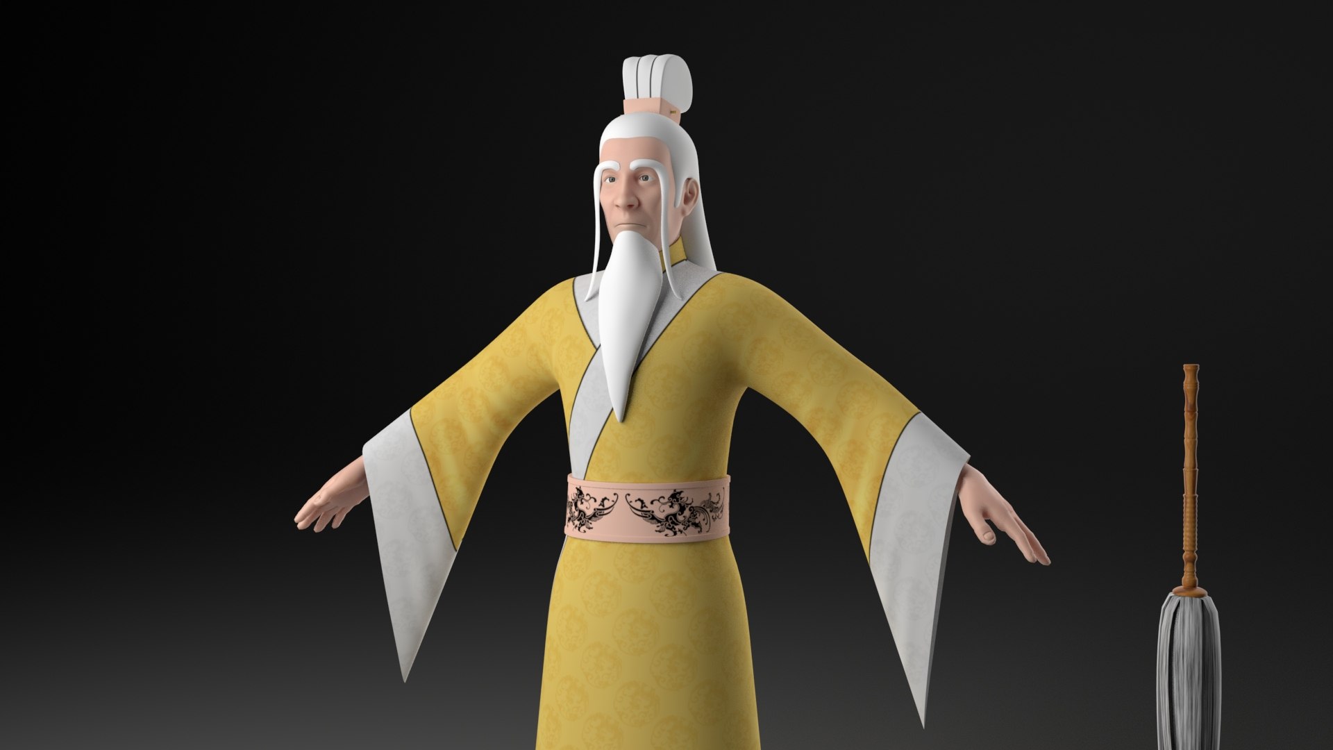 Old Taoist Priest Immortal Celestial Being God Taoism Chinese 3D ...
