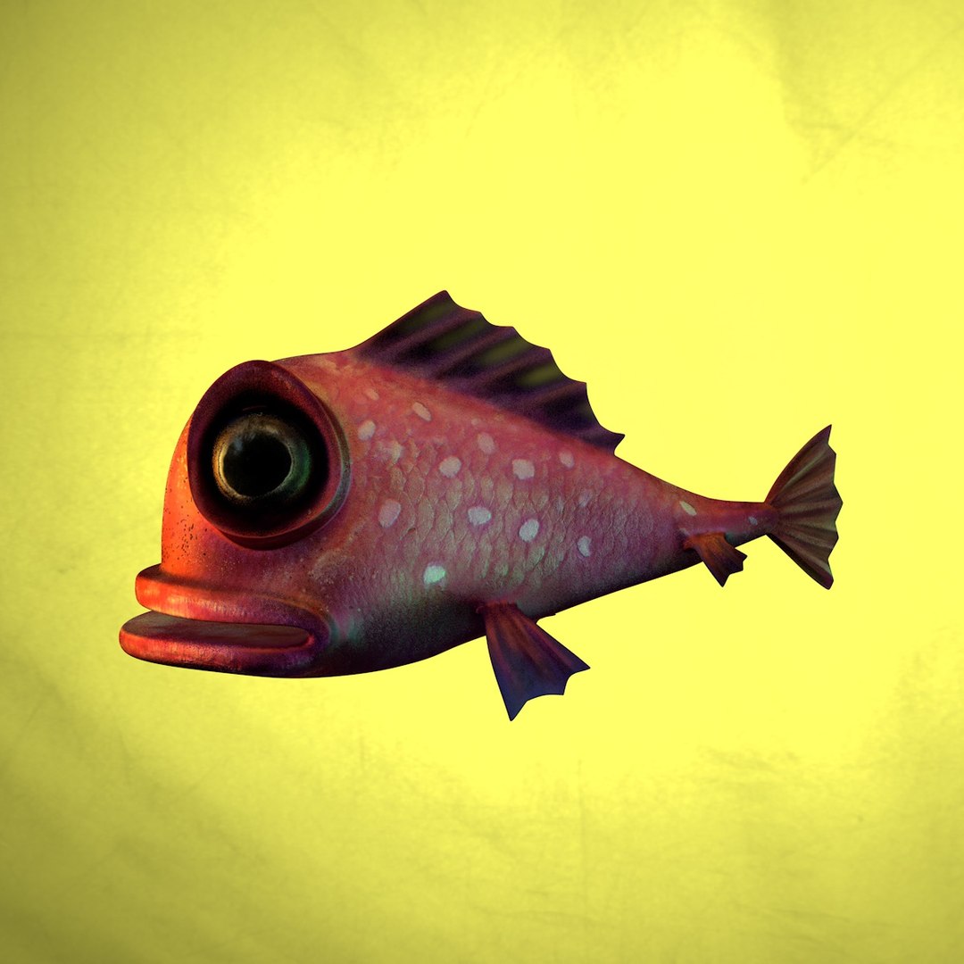 3d Model Of Pink Fish