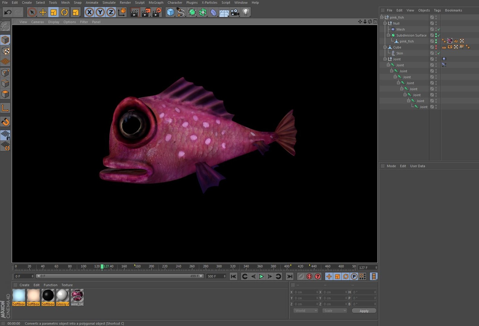 3d Model Of Pink Fish