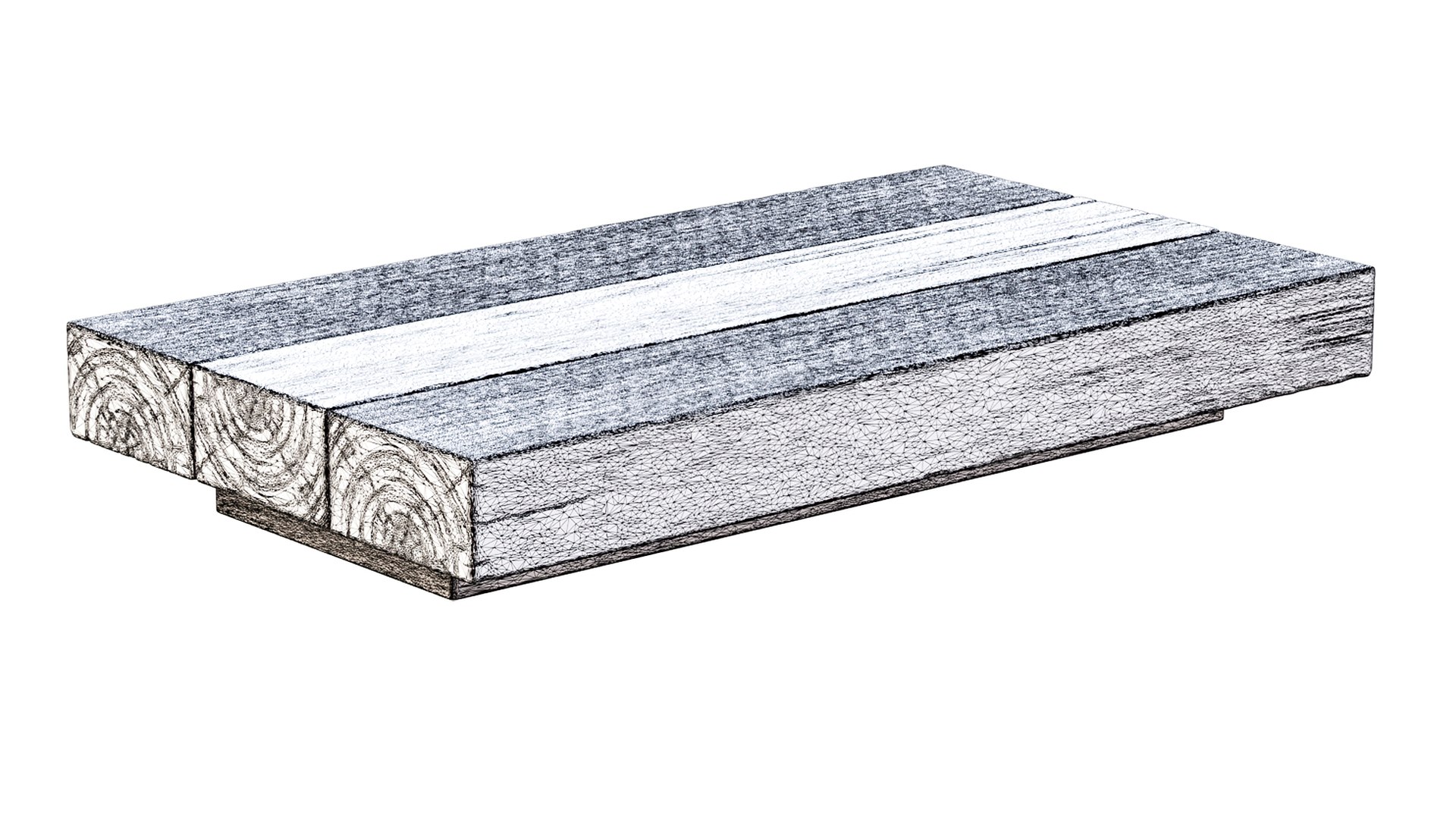 Jack Wooden Coffee Table By Bpoint Model - TurboSquid 2034026