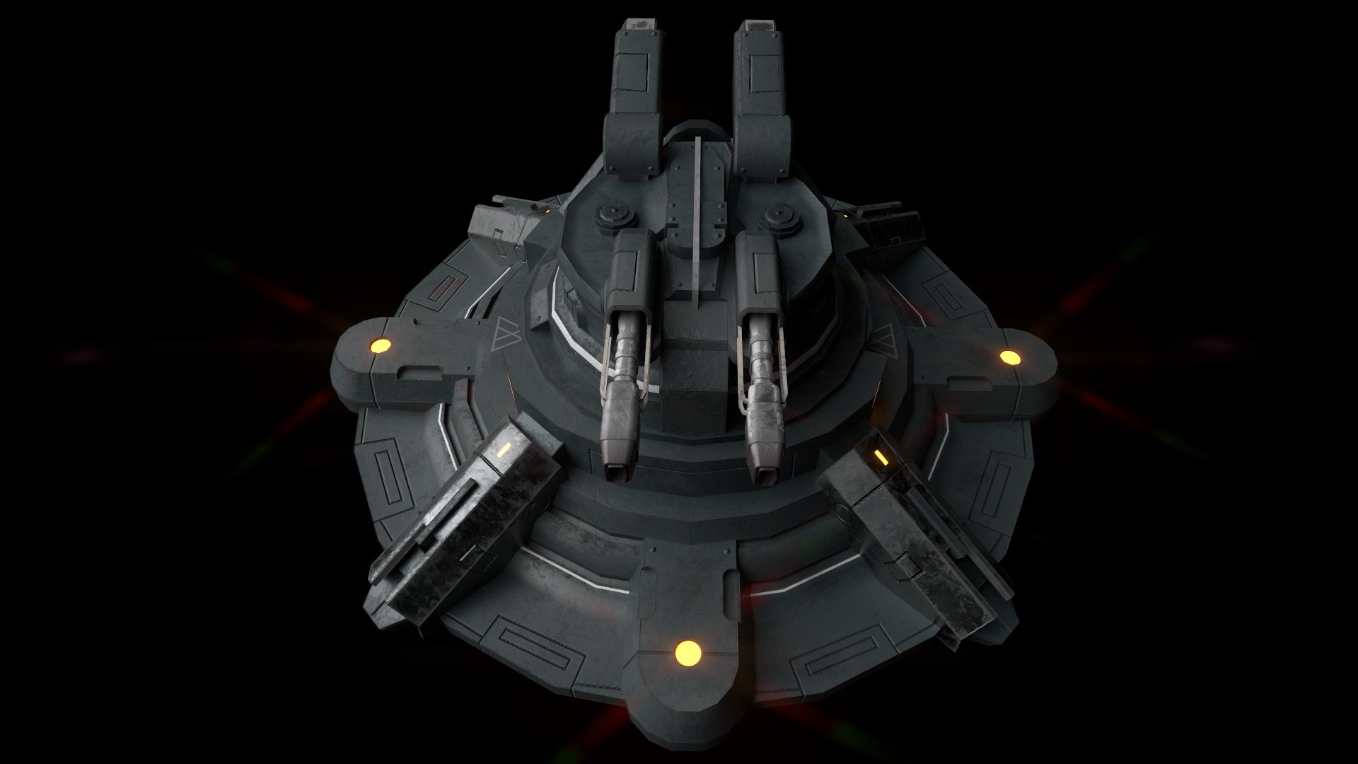 3D Rigged And Animated Turret - TurboSquid 1881242