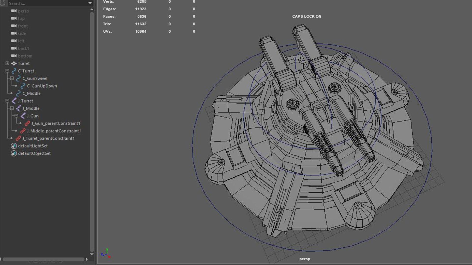 3D Rigged And Animated Turret - TurboSquid 1881242