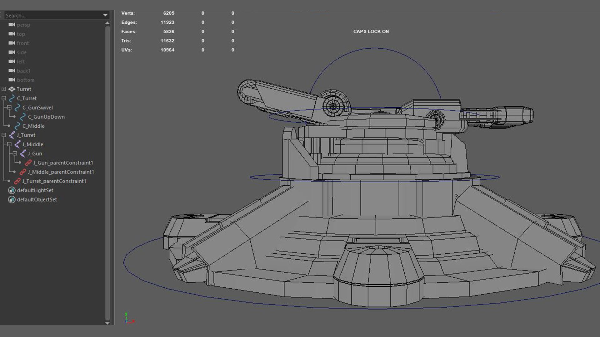 3D Rigged And Animated Turret - TurboSquid 1881242