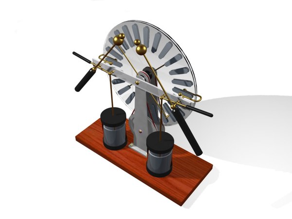 3d wimshurst electrostatic