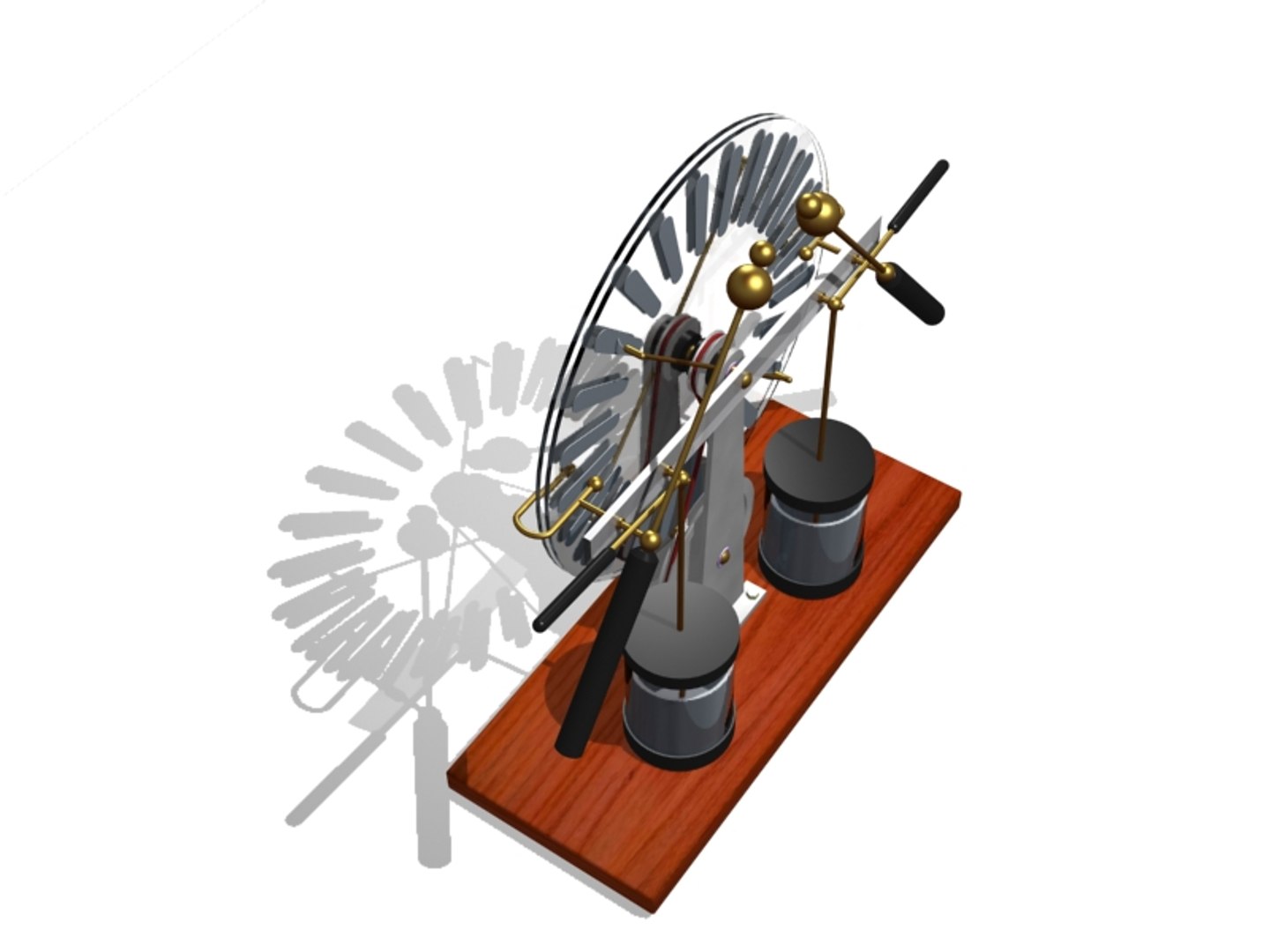 3d wimshurst electrostatic