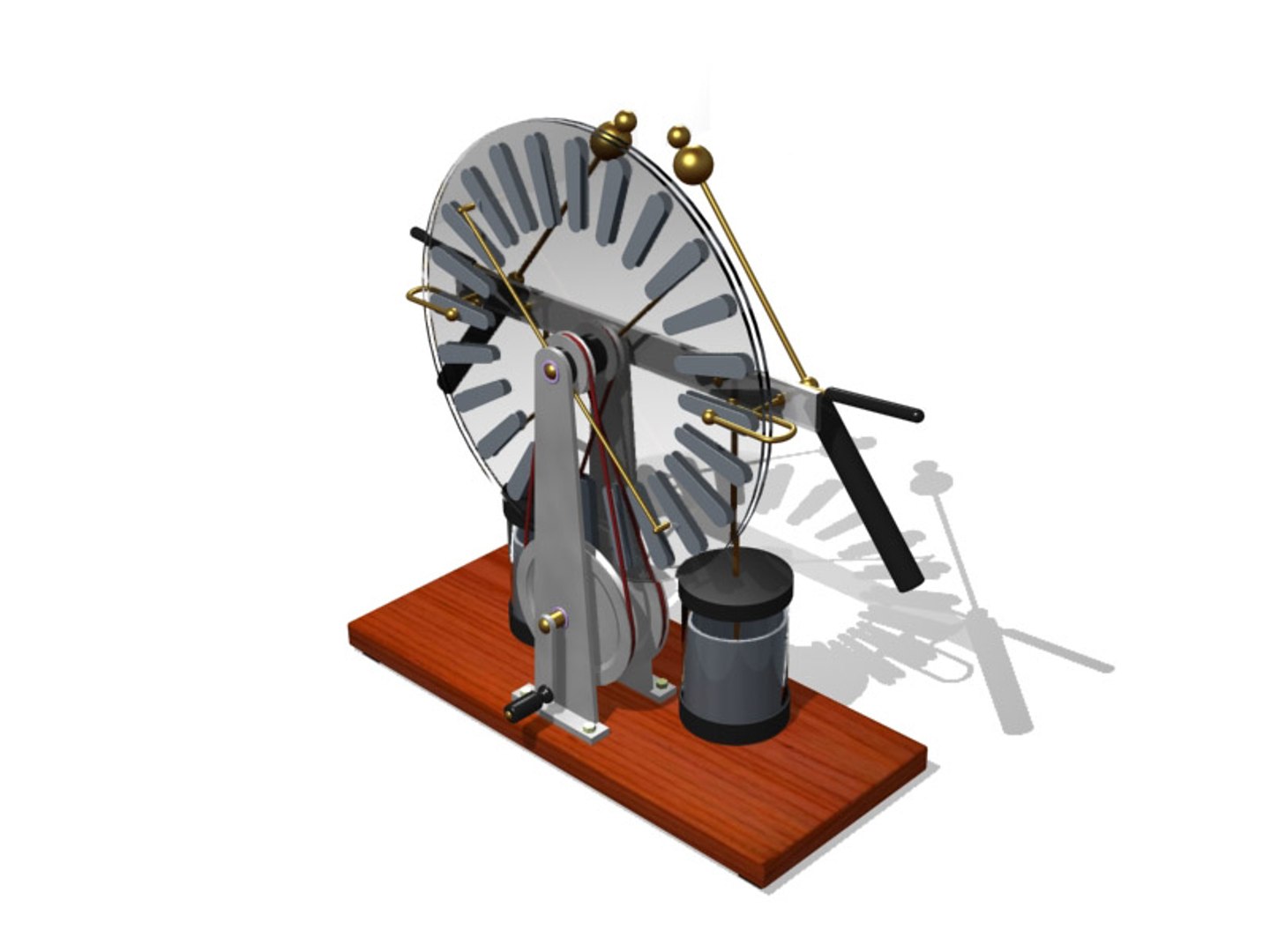 3d wimshurst electrostatic