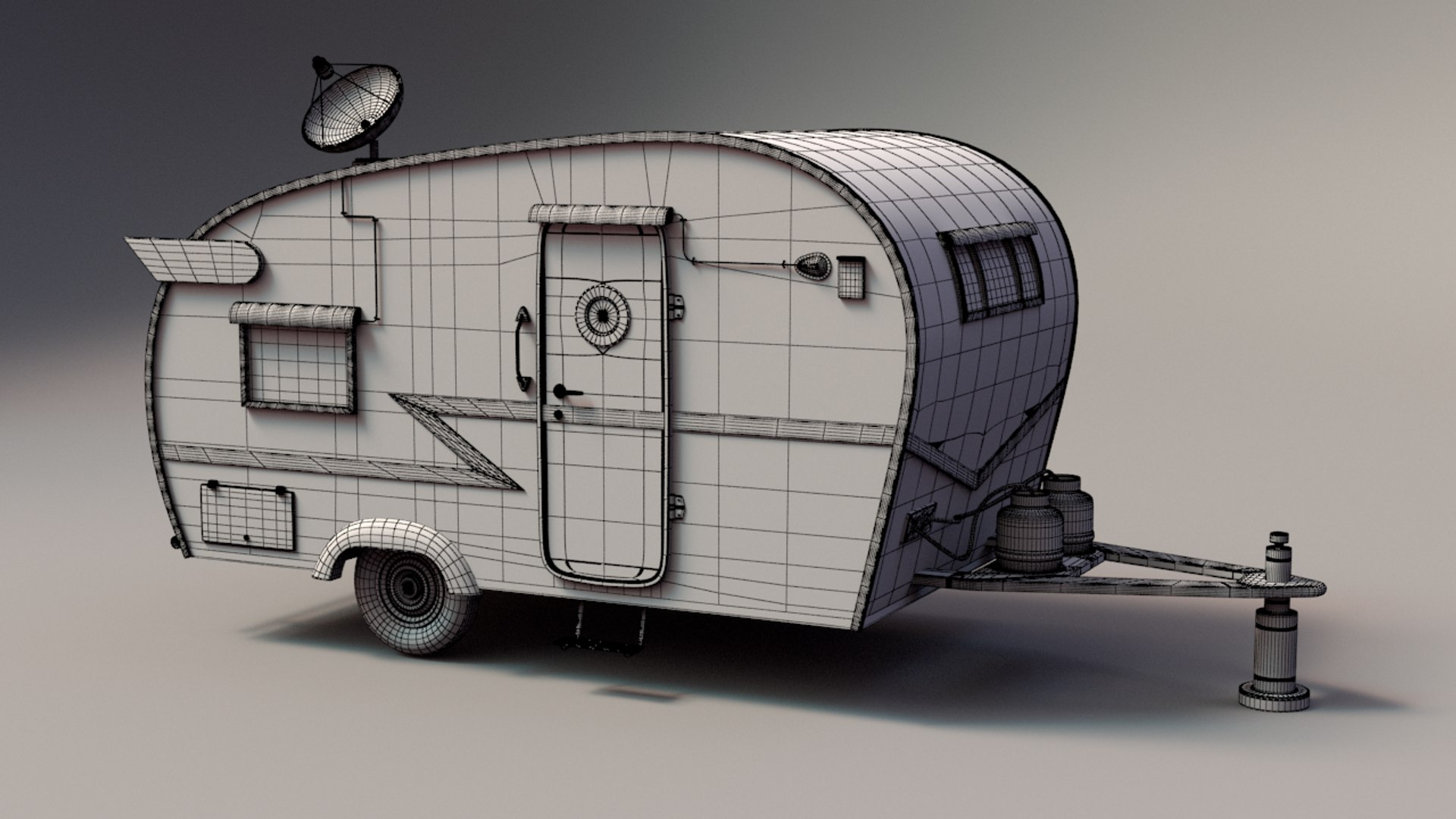 3d model trailer shasta