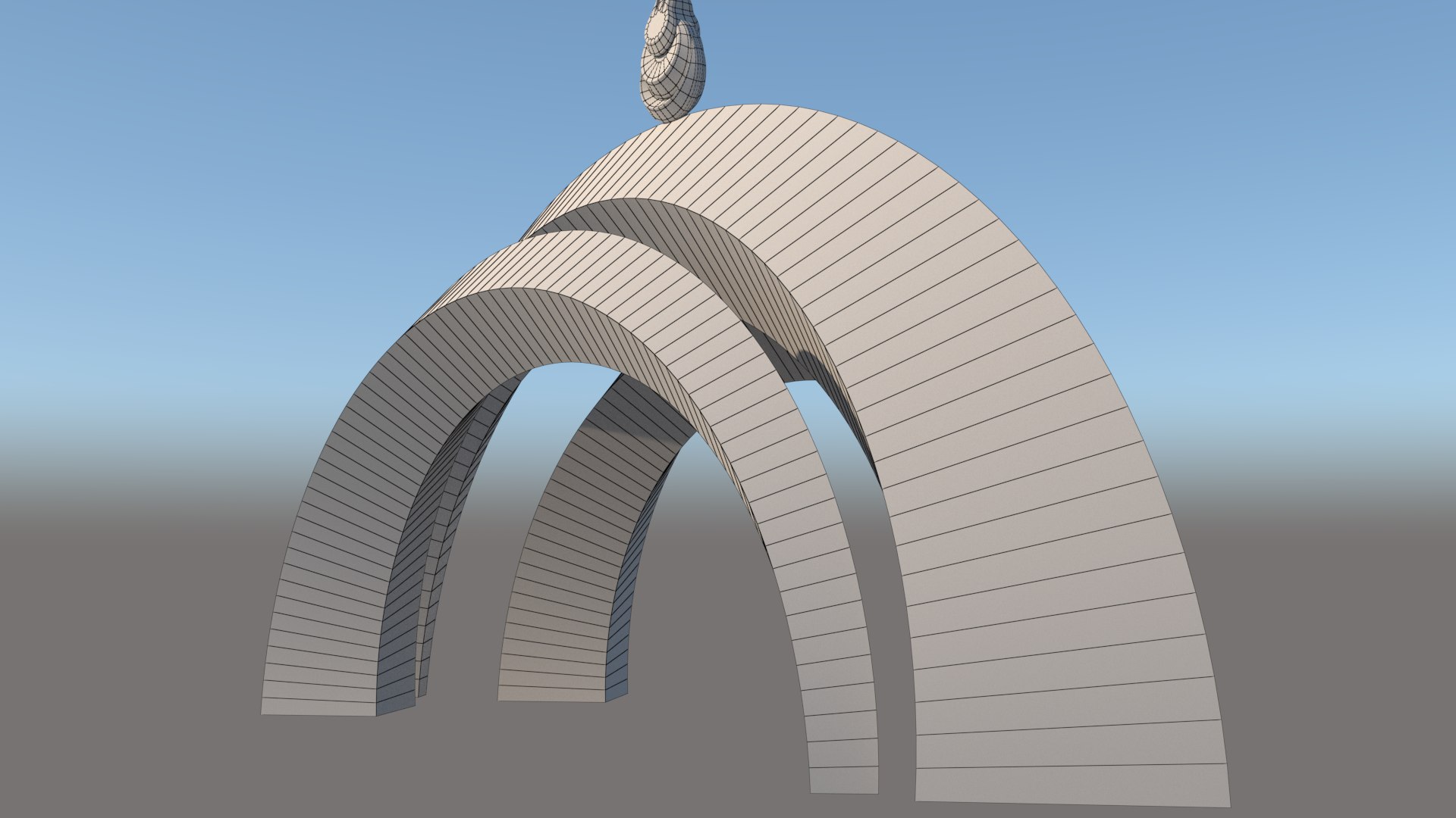 3D Arch Metal Modern Future Design - TurboSquid 1728068