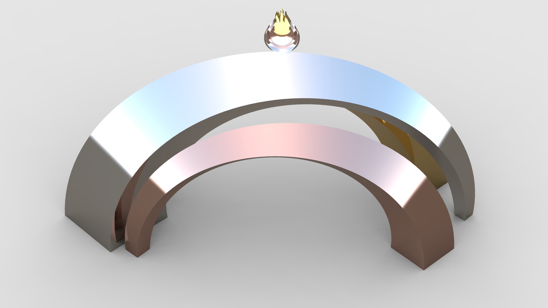 3D Arch Metal Modern Future Design - TurboSquid 1728068