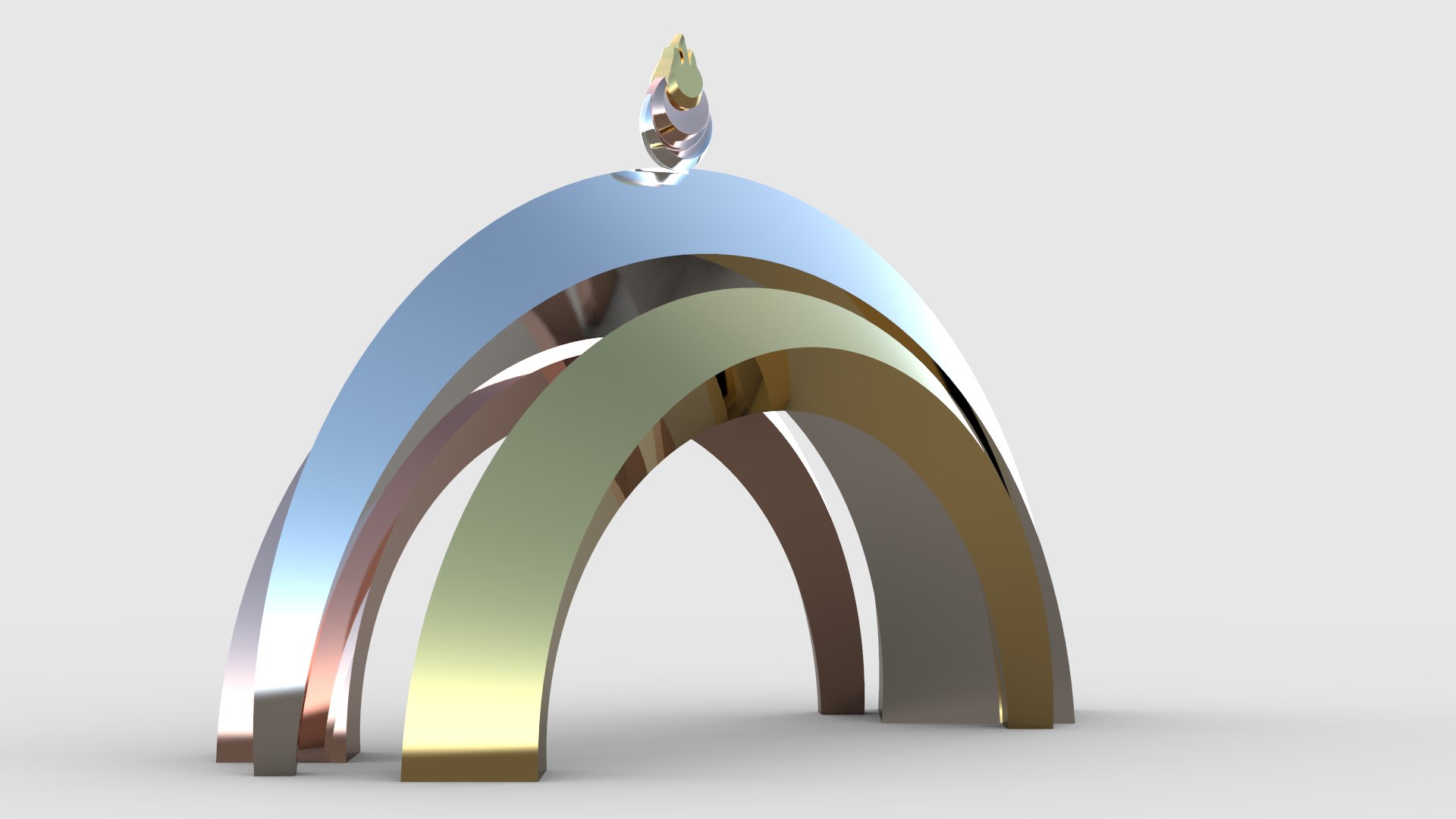 3D Arch Metal Modern Future Design - TurboSquid 1728068