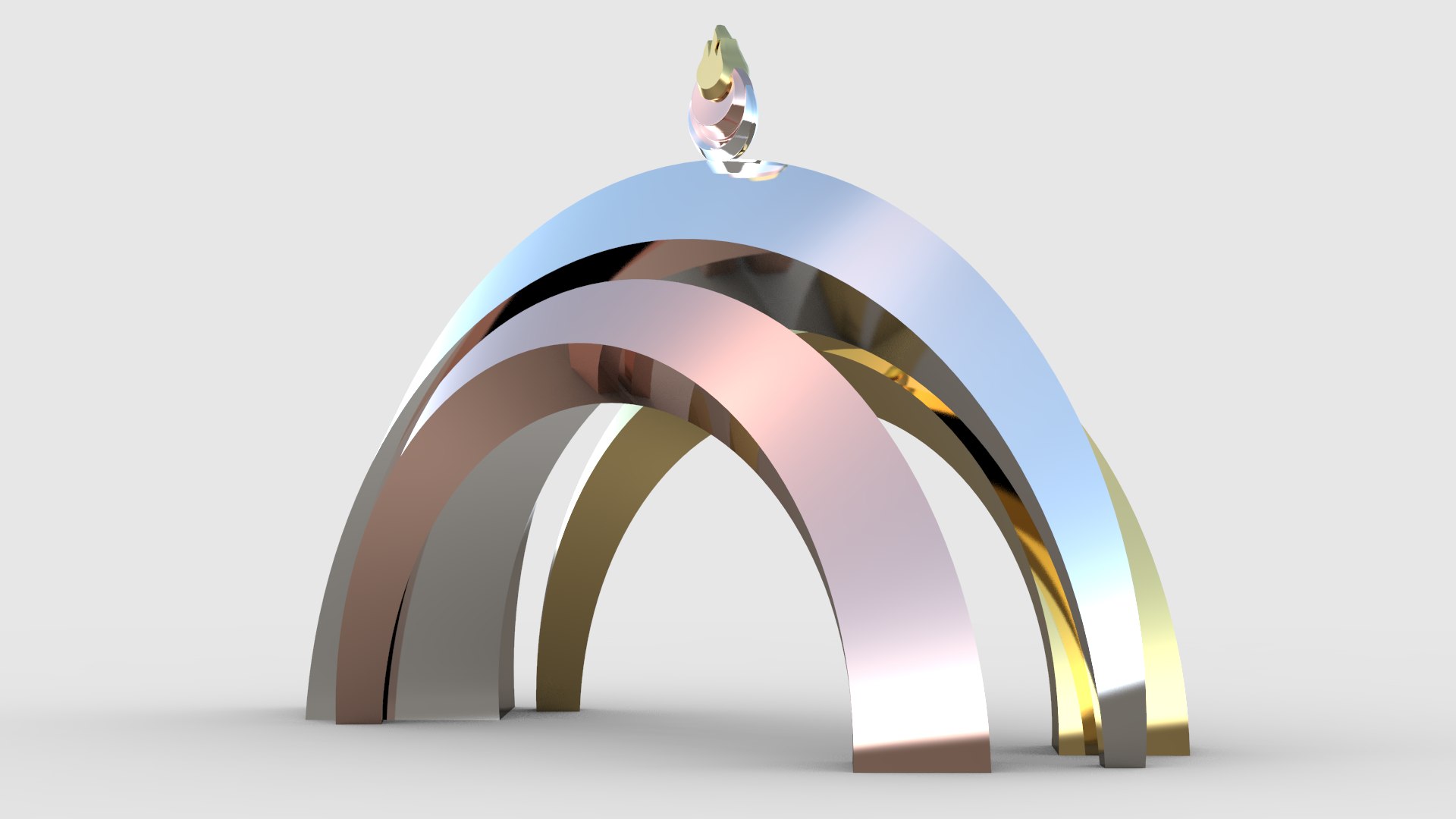 3D Arch Metal Modern Future Design - TurboSquid 1728068
