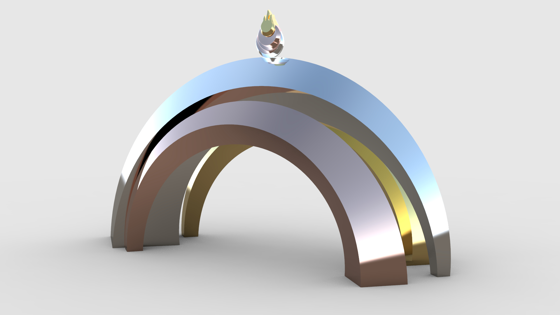 3D Arch Metal Modern Future Design - TurboSquid 1728068