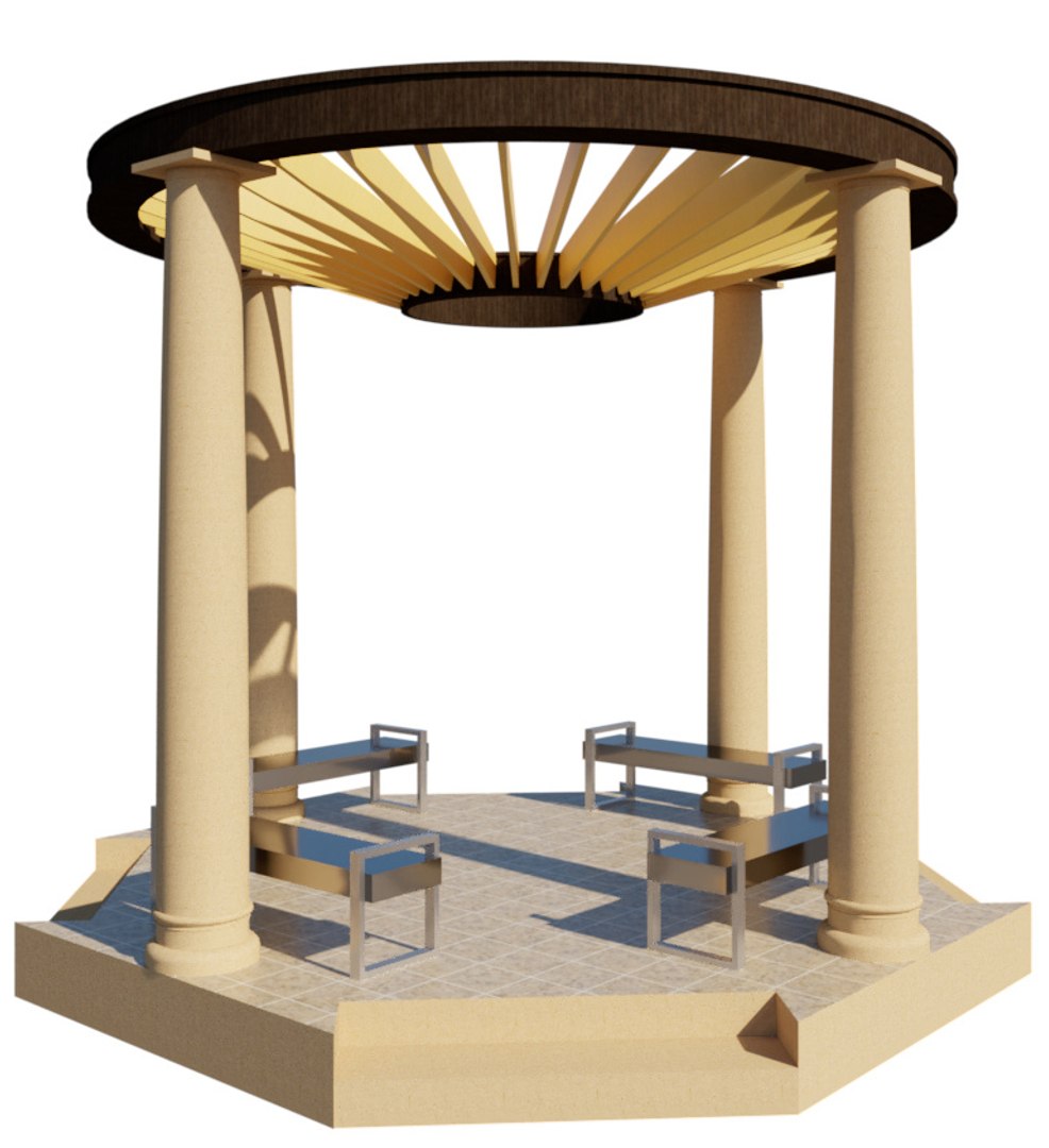 Gazebo Structure 3D - TurboSquid 1471680