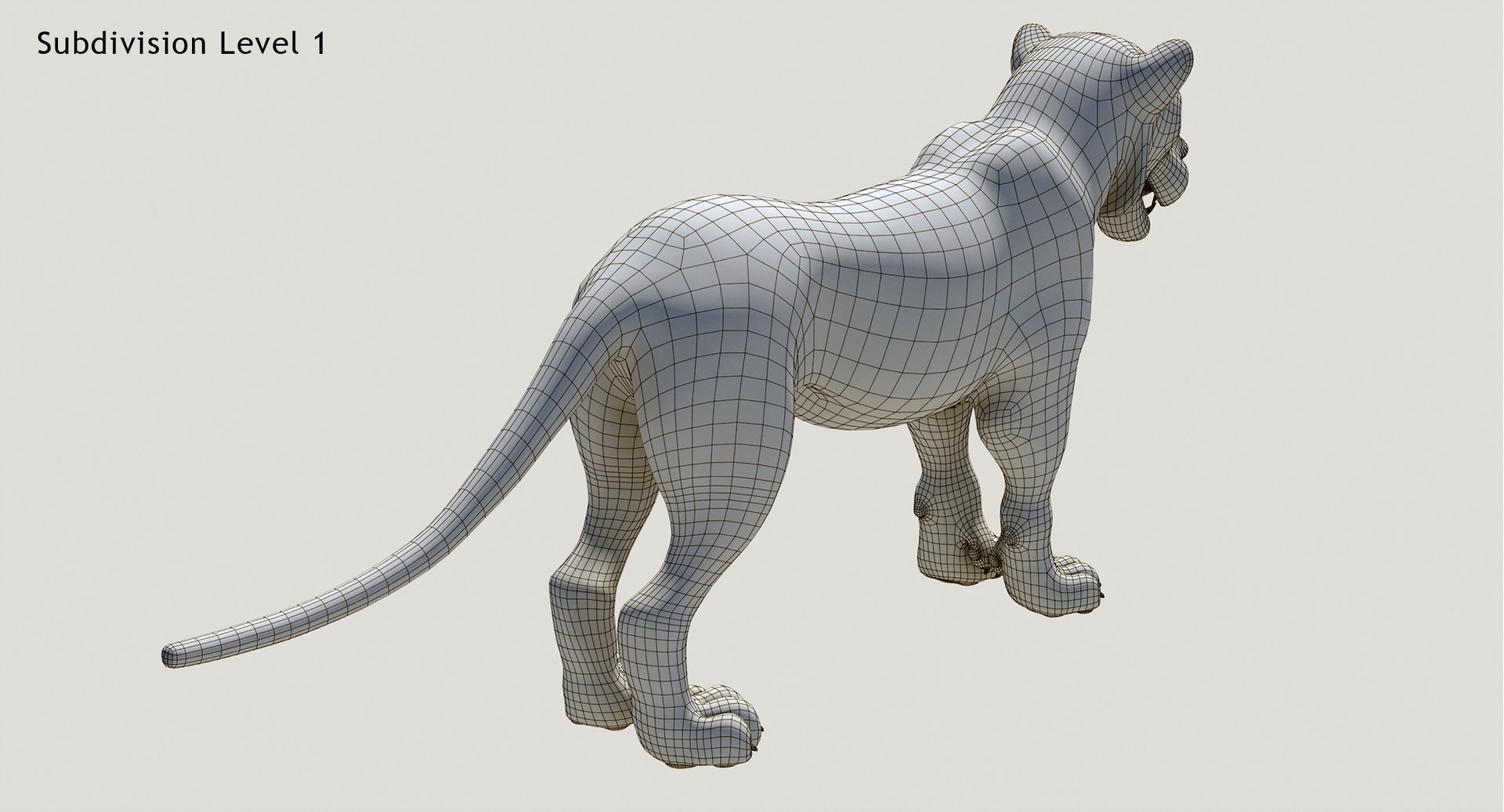cartoon tiger cat animation 3d max