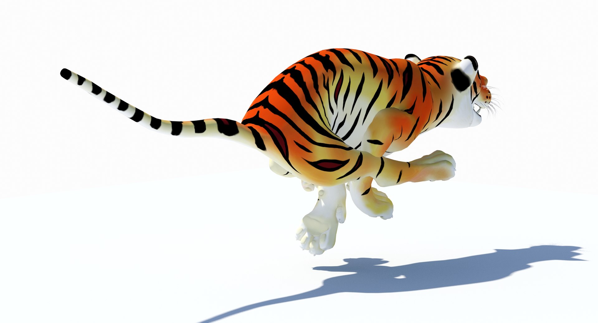 cartoon tiger cat animation 3d max